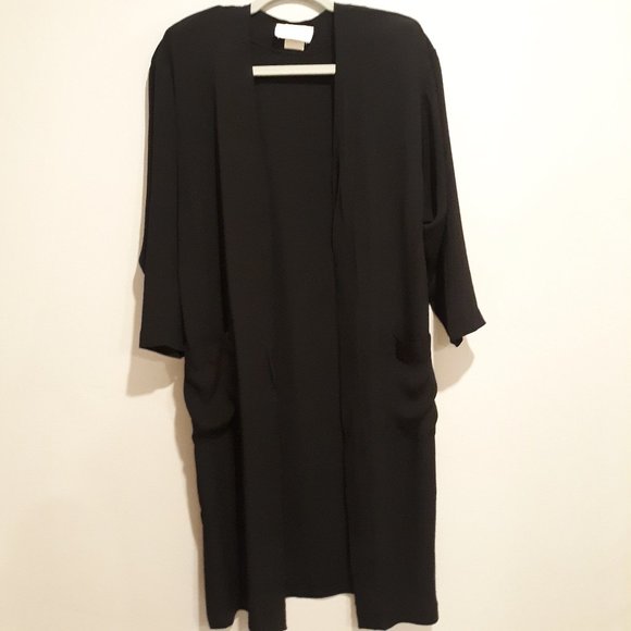 Susan Burrows | Jackets & Coats | Long Duster Jacket W Slits On Side ...